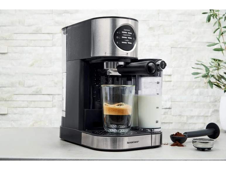 Elegantes Silvercrest Espressomaschine Mit Milchaufschäumer Semm 1470 A2 Ebenbild